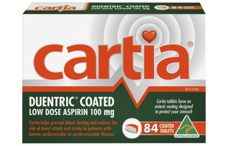 Buy Cartia Low Dose Aspirin 100mg Enteric Coated Tablets (Pack of 84 ...