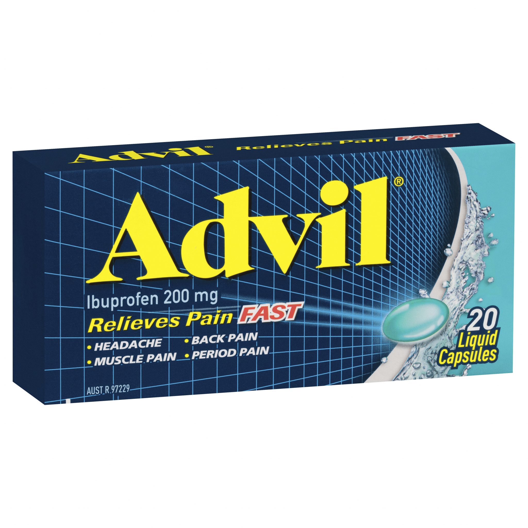 Buy Advil Ibuprofen 200mg Liquid Capsules (Pack of 20) Online - eMedical