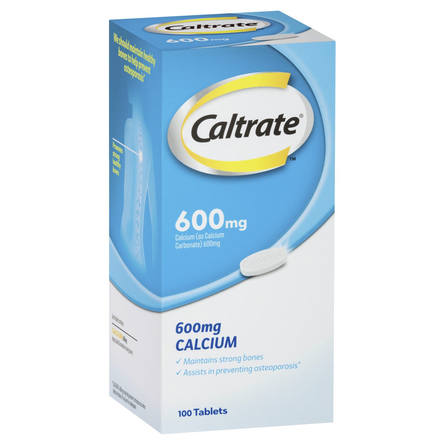 Buy Caltrate Calcium Supplement 600mg - 120 tablets Online - eMedical