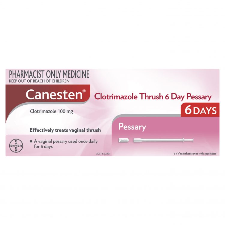 Buy Canesten 6 Day Vaginal Pessary 100mg Thrush Treatment - 6 pessaries ...