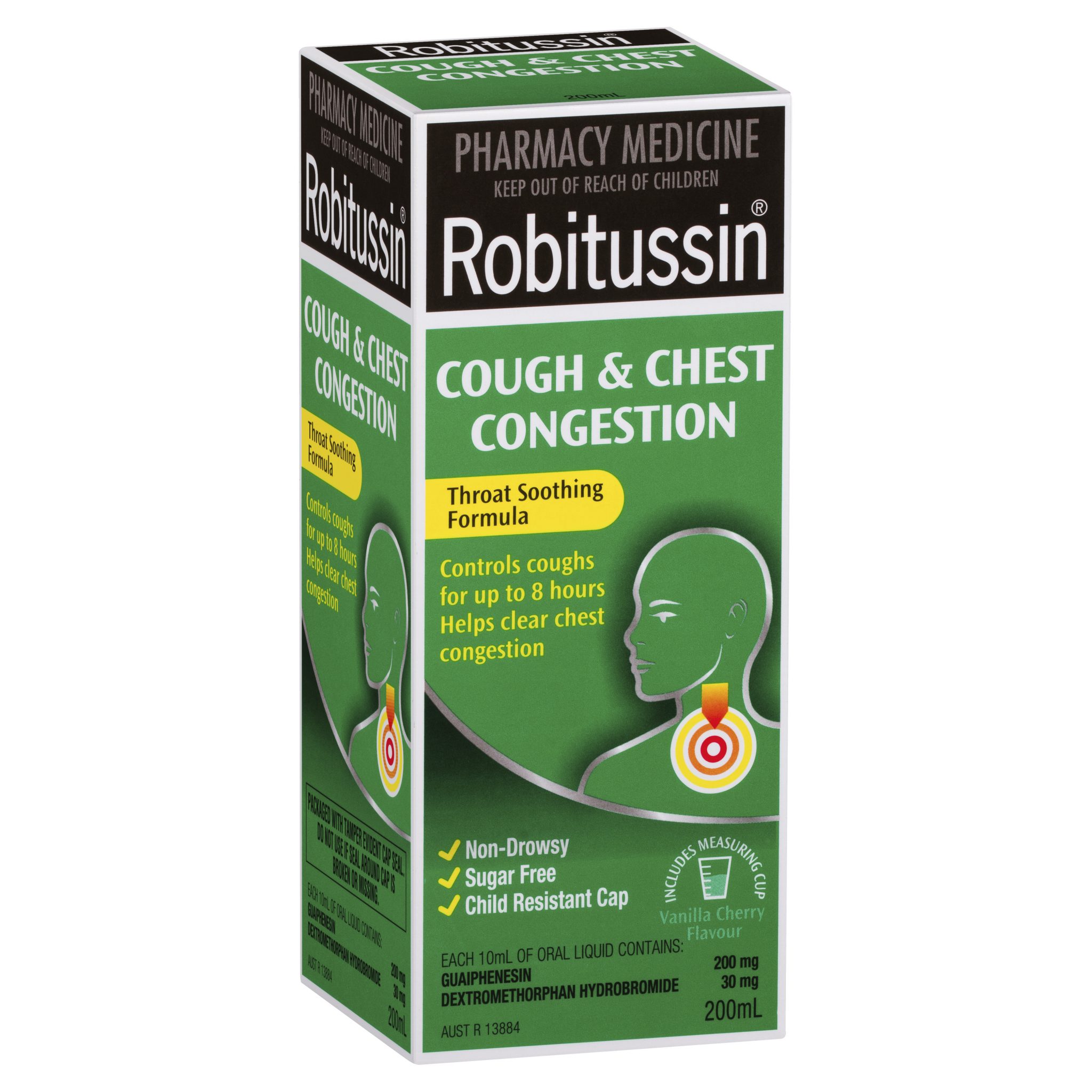Buy Robitussin Cough & Chest Congestion Oral Liquid Vanilla Cherry ...