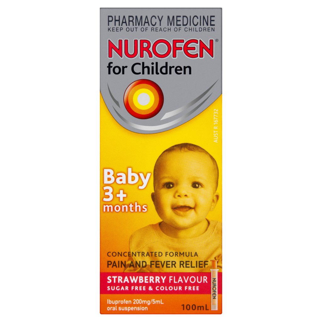 Buy Nurofen For Children Baby 3 Months Strawberry Flavour 100ml Online ...