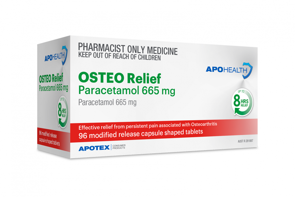 Buy Apo Health Osteo Relief Paracetamol 665mg Tablets (Pack of 96 ...