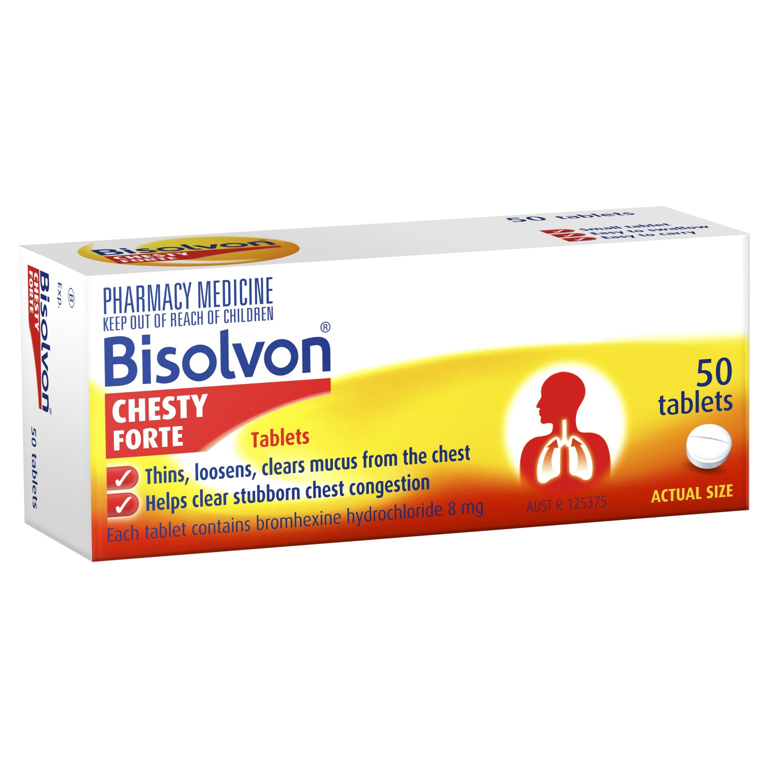 Buy Bisolvon Chesty Forte Tablets (Pack of 50) Online - eMedical