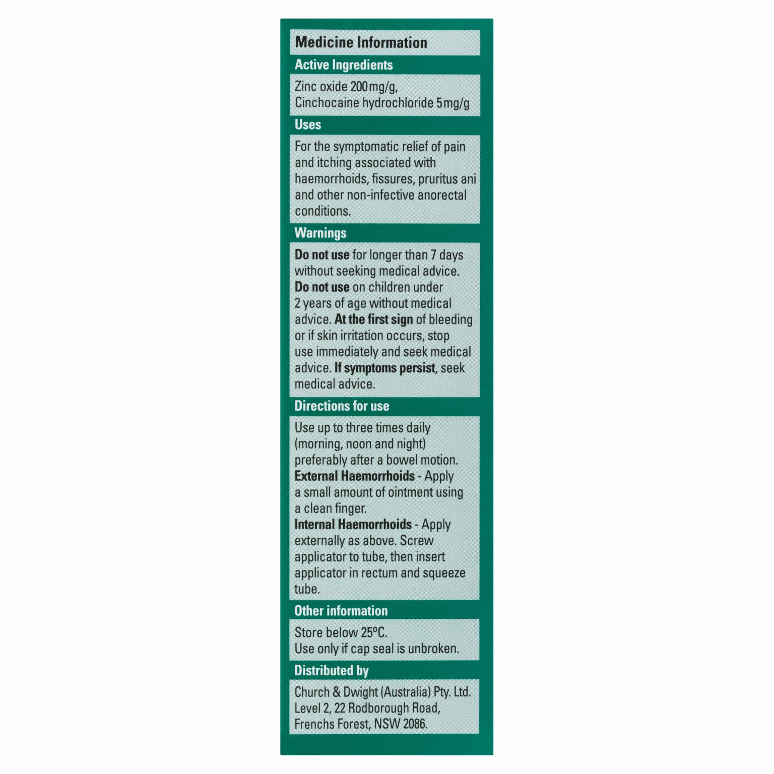 Buy Rectinol Haemorrhoid Ointment 50g Online - eMedical