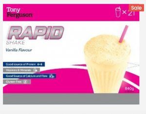 Buy Tony Ferguson Rapid Shake Vanilla (Pack of 21 Sachets) Online ...