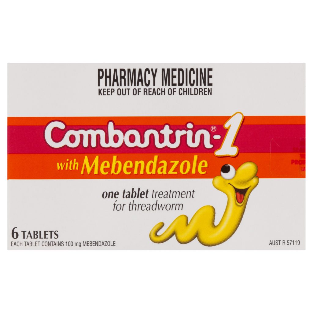 Buy Combantrin 1 Worming Tablets with Mebendazole Tablets (Pack of 6 ...